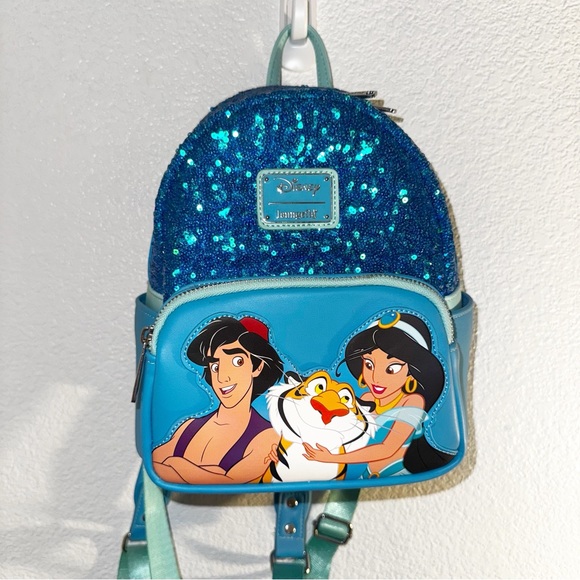 Loungefly | Bags | Disney Loungefly Aladdin Princess Jasmine Rajah Blue ...